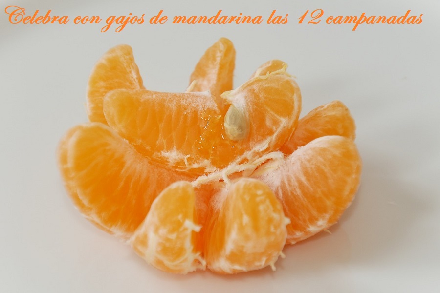 Gajos de mandarina para las campanadas de fin de año